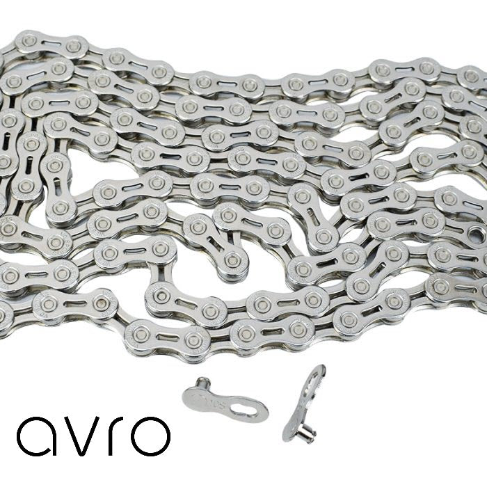 Avro Ultra Light Bike Chain Full Hollow 9/ 10/ 11/ 12 speeds (Brompton ...